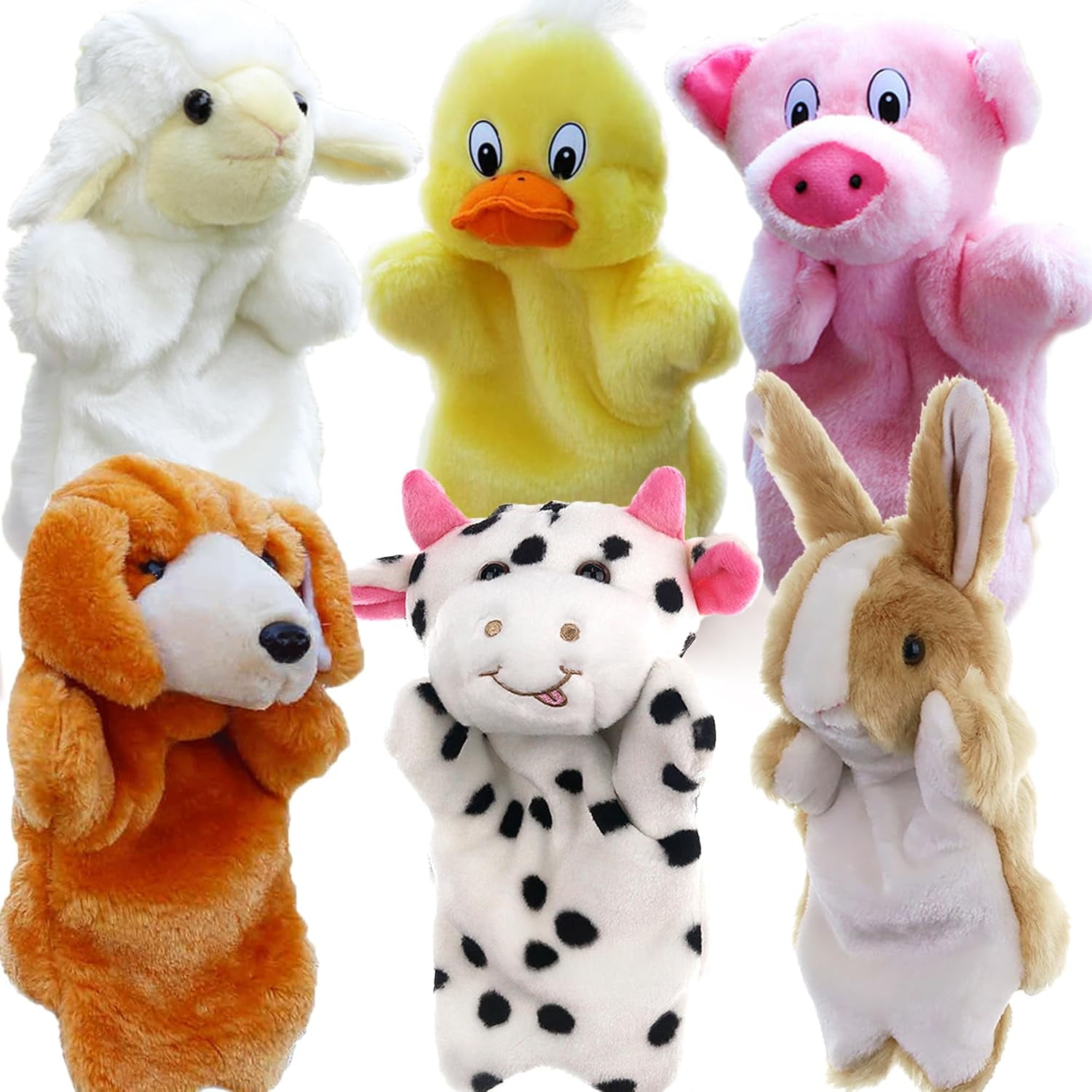 Hand for Kids - Farm Friend Animals Educational Puppet, Set of 6(Duck ...
