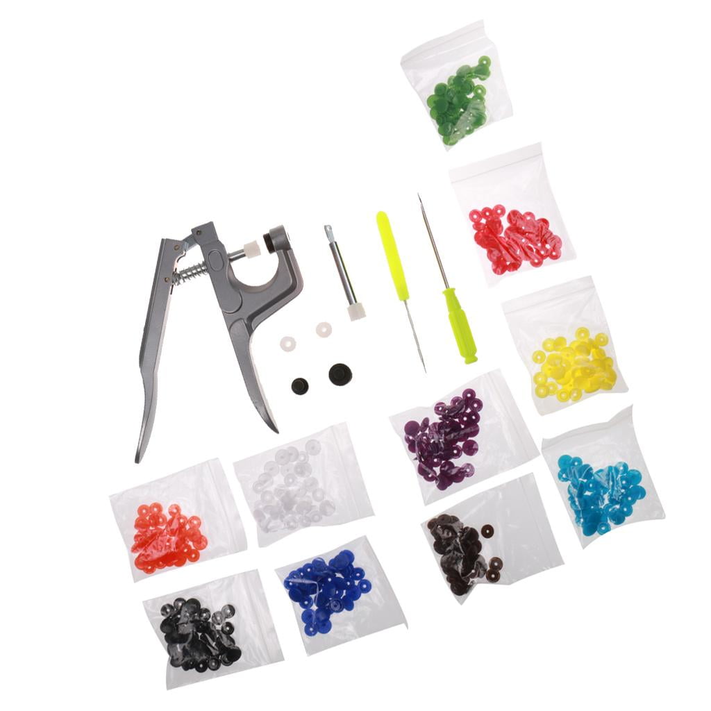 Hand-held Pliers Tool Installs Snaps Button Fastener Press Punch Set ...