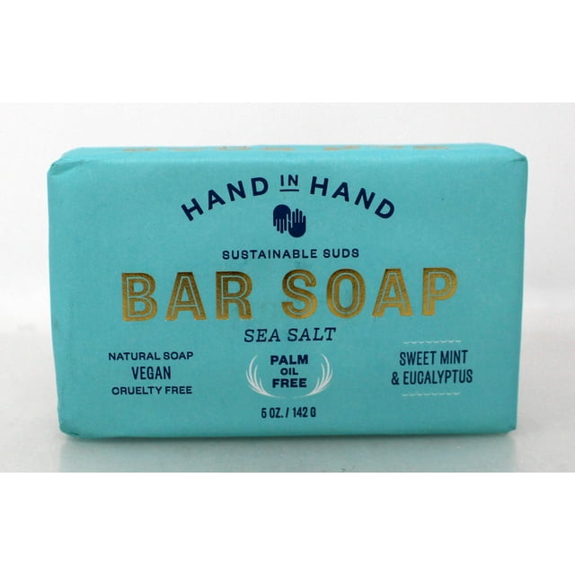 Hand in Hand Sweet Mint & Eucalyptus Sea Salt Bar Soap, 5 OZ - Walmart.com