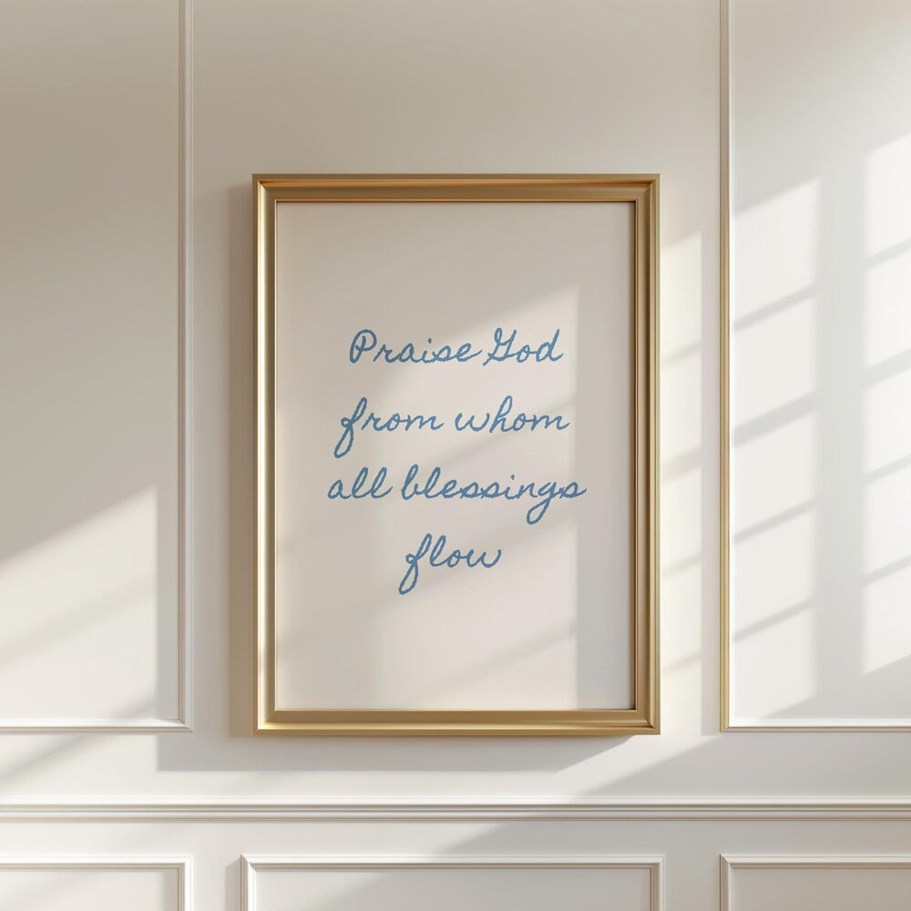 Hand-lettered Praise God Quote Print - Scripture Print Bible Verse ...