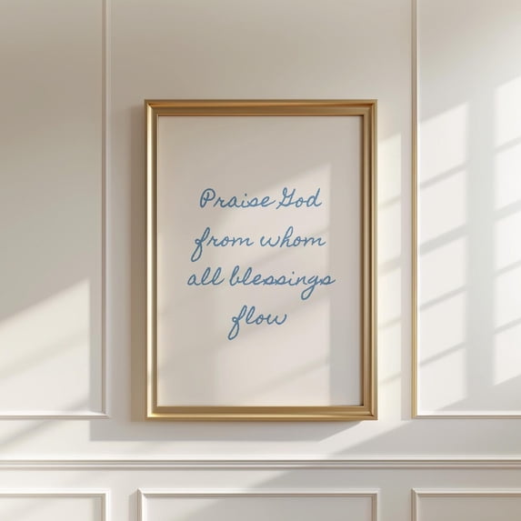 Hand-lettered Praise God Quote Print - Scripture Print Bible Verse ...