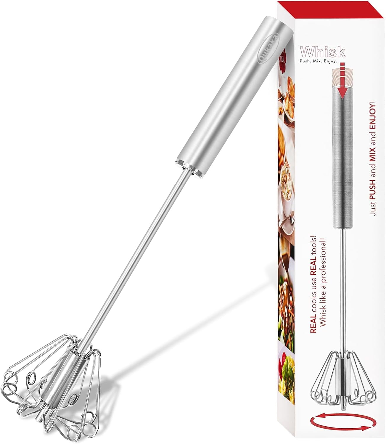 Hand mixer egg beater,stainless steel semi automatic whisk,egg spinner ...