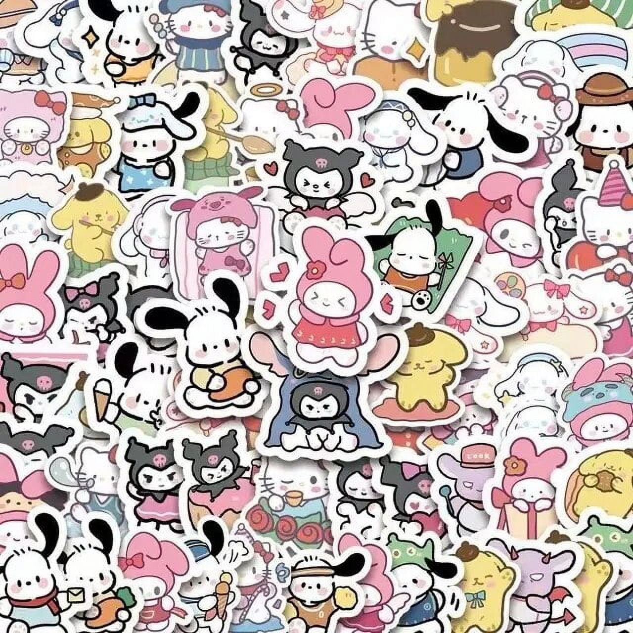Hand-painted Sanrio Stickers 100pcs Cartoon Cute Notebook Ledger ...