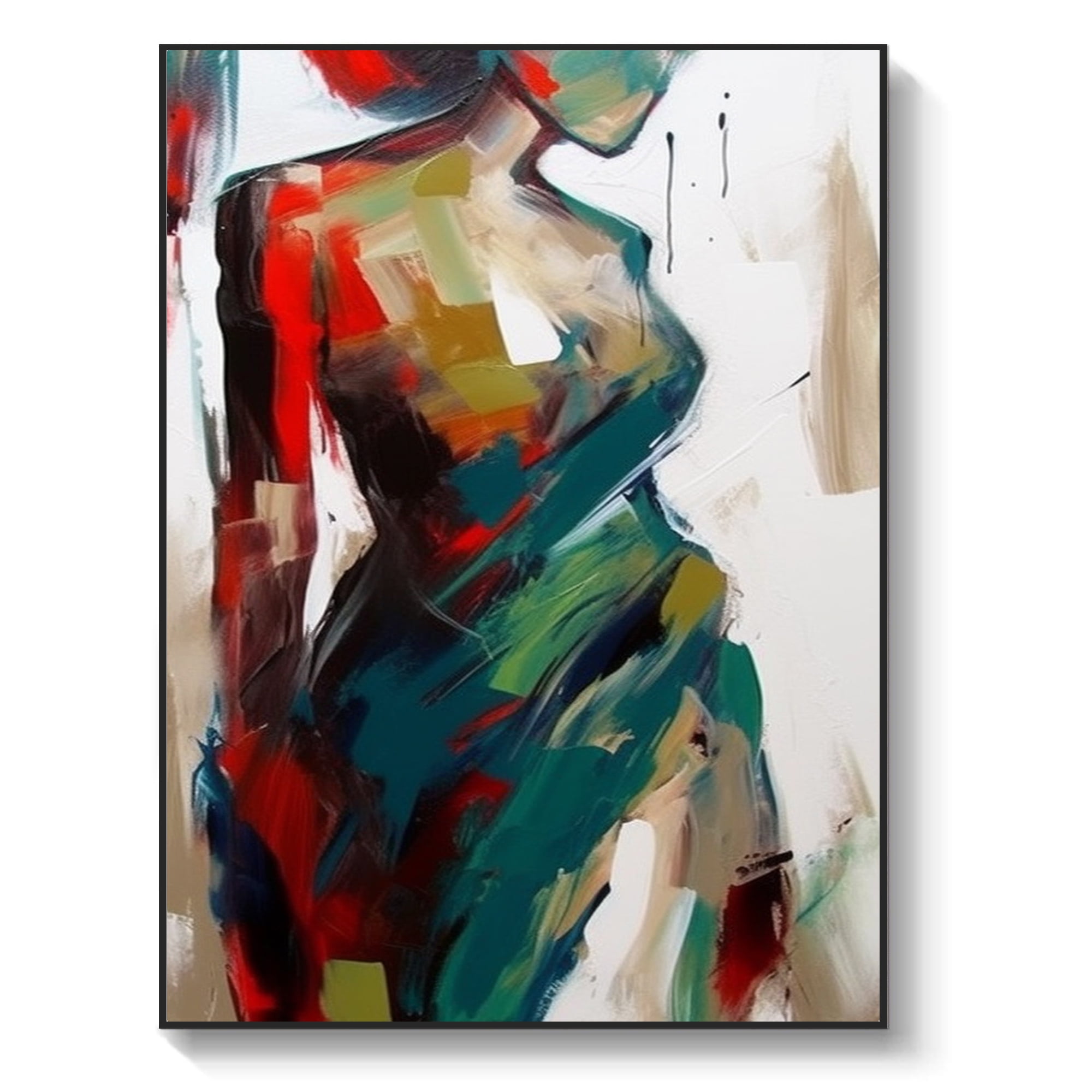 Gift for women, textured wall art, female art 100% handmade oil ...