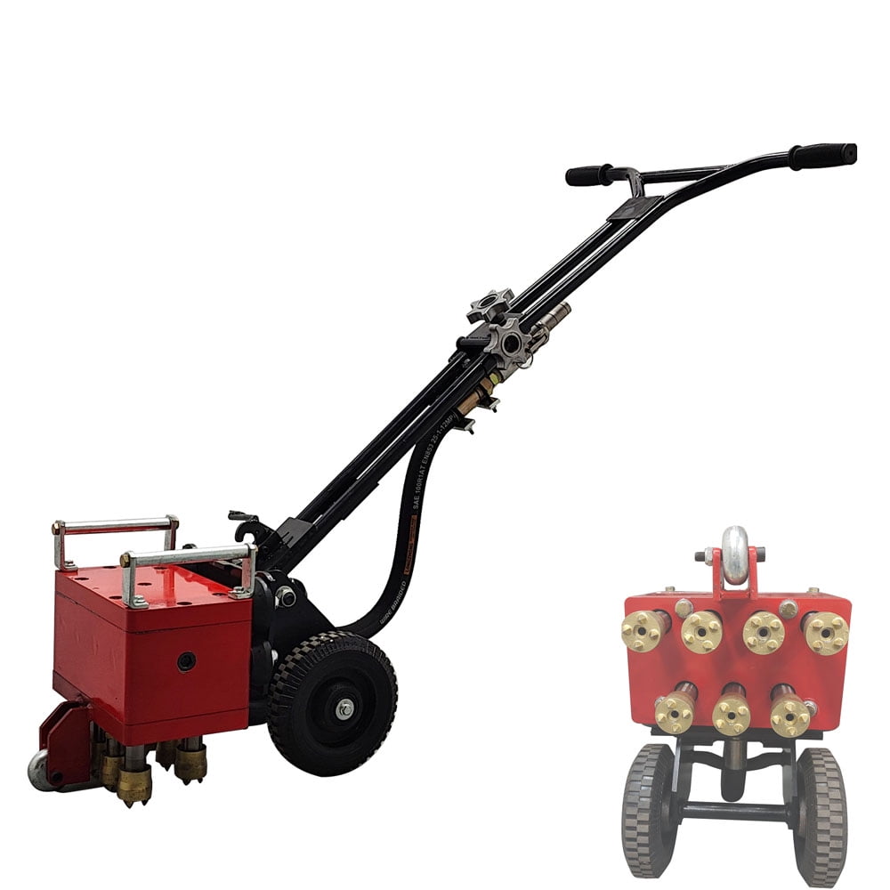 Hand-pushed Concrete Pavement Scabler Grinder 7 Head Pneumatic Concrete ...