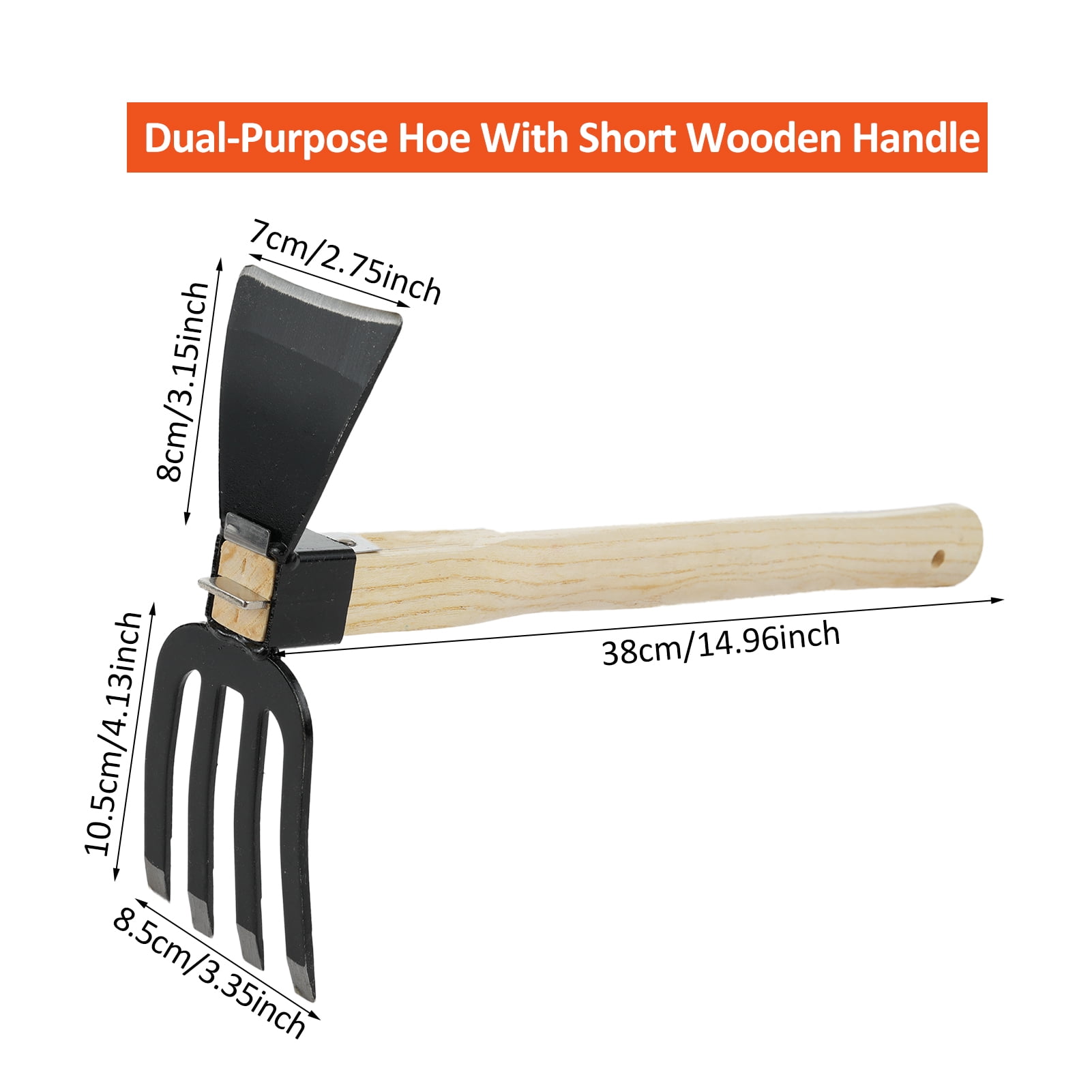 Hand tools hoe,2 In 1 Dual-purpose With Wooden In 1 Rake Wooden Handle ...