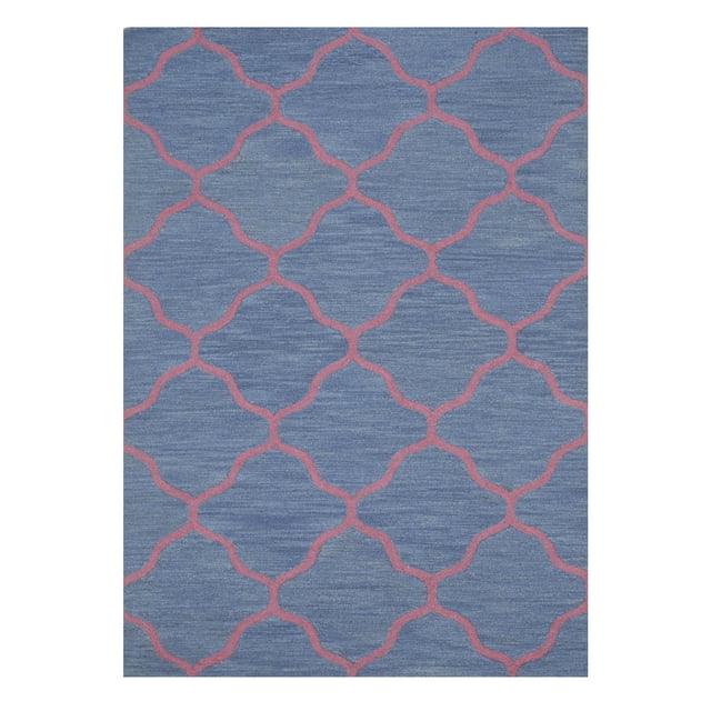 Hand-tufted Wool Blue Traditional Trellis Moroccan Rug - Walmart.com