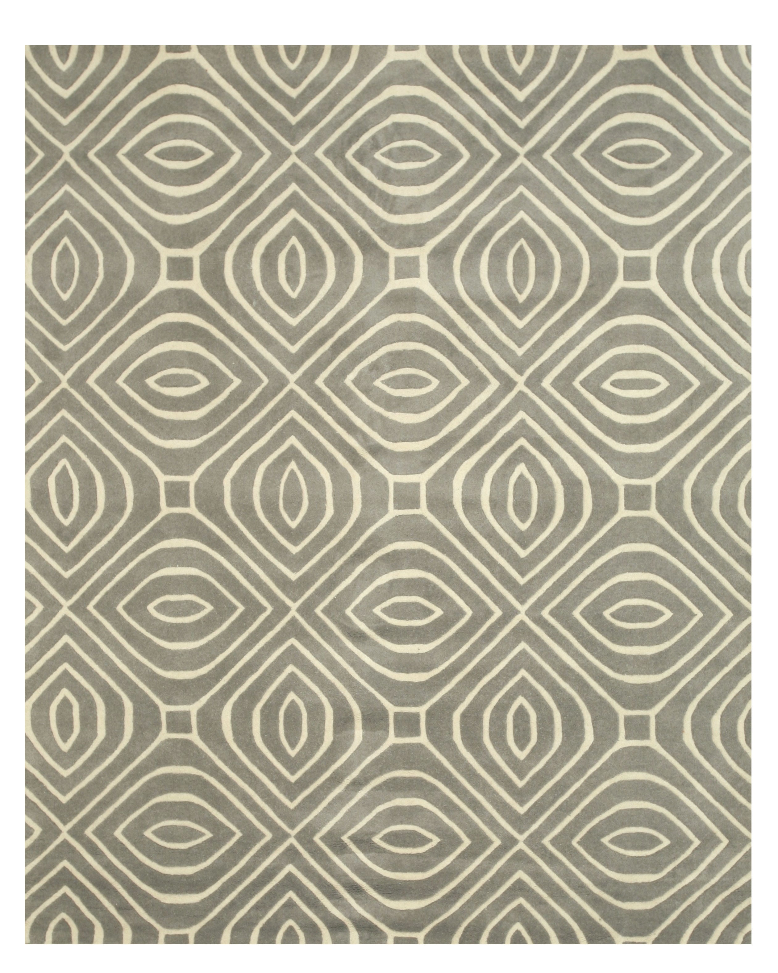Hand-tufted Wool Gray Contemporary Geometric Marla Rug - Walmart.com