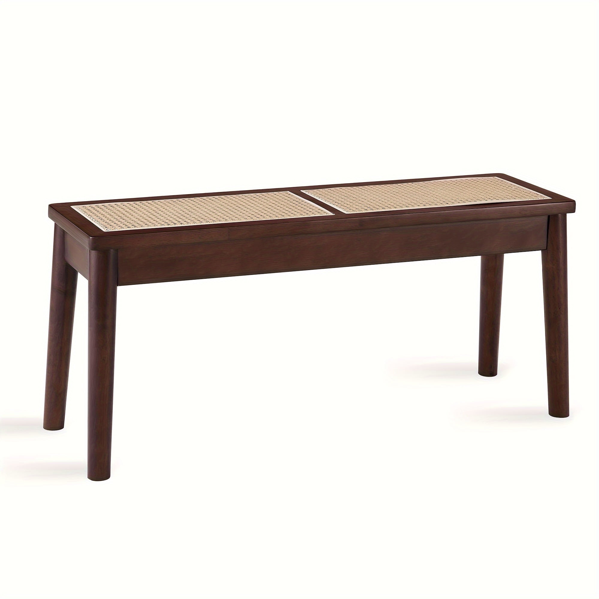 Hand-woven Rattan Seat, Solid Wood Benches For Entry - Walmart.com