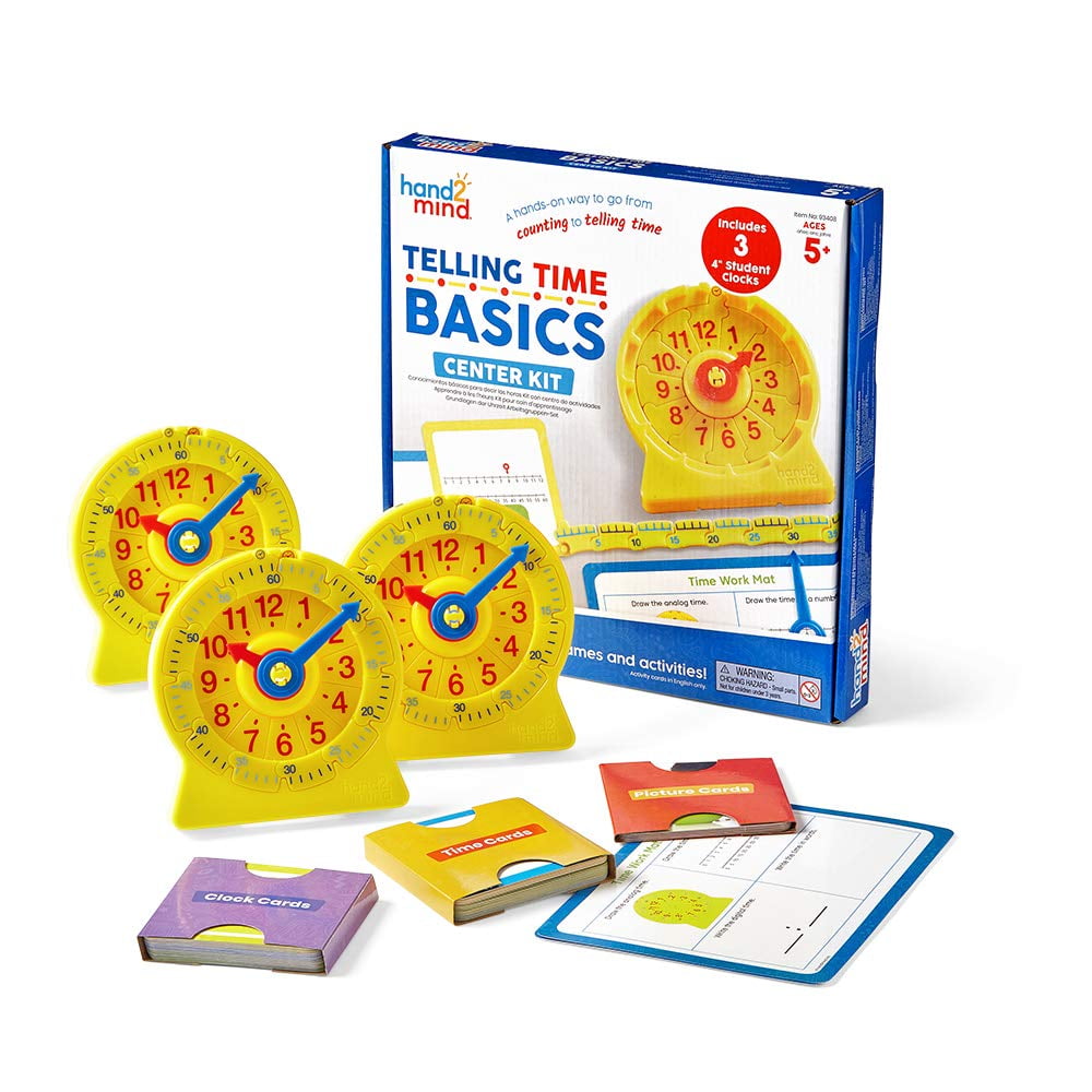 Hand2Mind Telling Time Basics OIF8 Center Kit - Learn to Tell Time ...