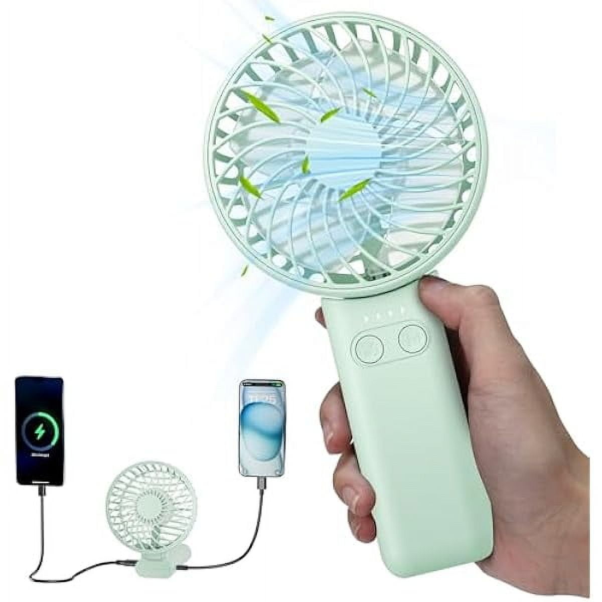 HandFan 5200mAh Portable Handheld Fan, Rechargeable Hand Fan, Battery ...