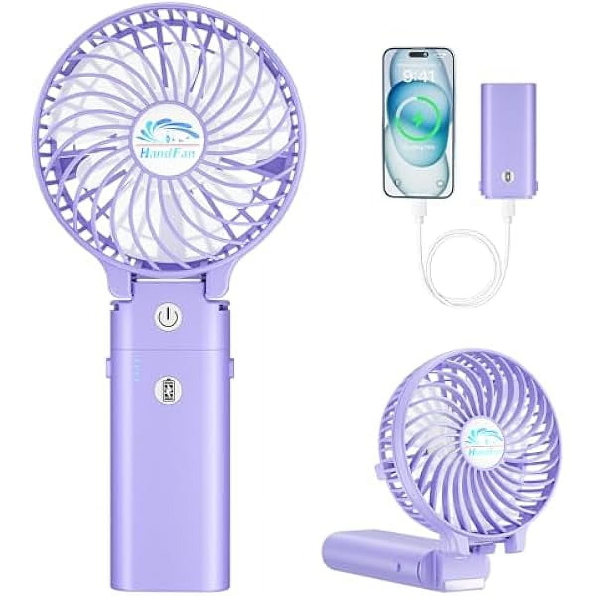 HandFan Portable Fan, 5-20 Working Hours Handheld Fan, 3 Speeds Strong ...