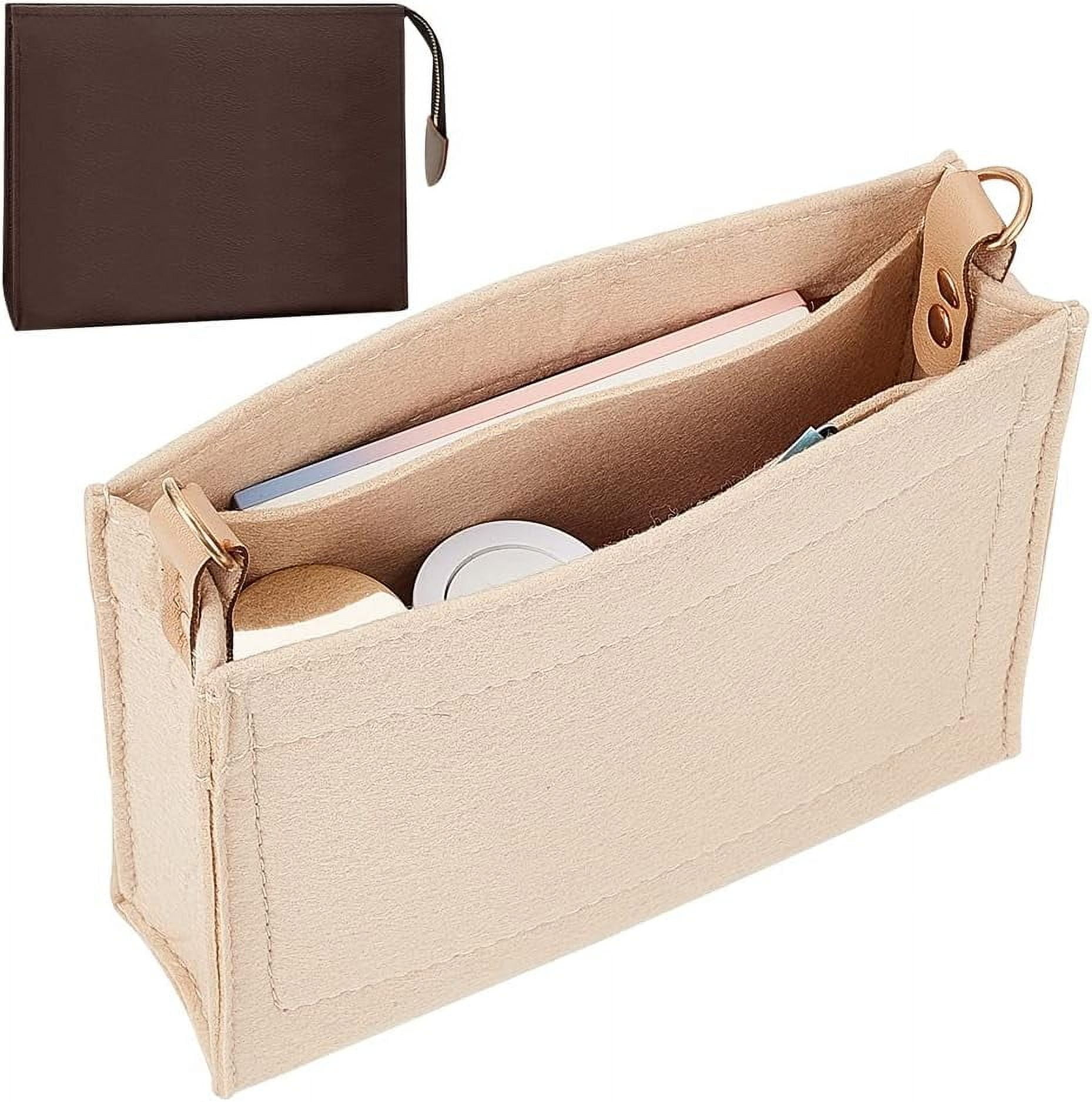 Handbag Felt Organizer Insert Tote Bag Compatible Liner Pouch with D ...