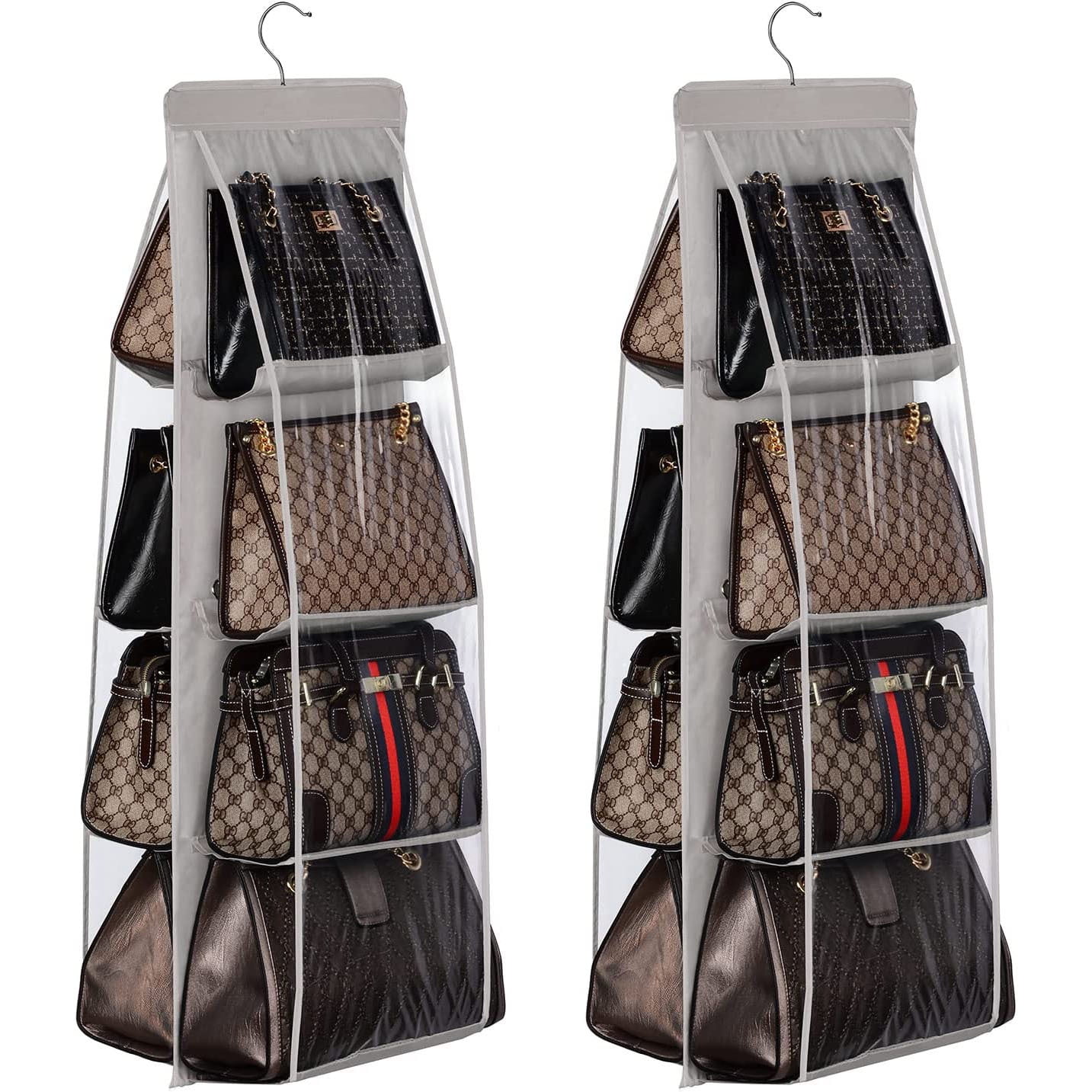 Handbag Hanging Purse Organizer for Closet, 8 Pocket Handbag Storage ...