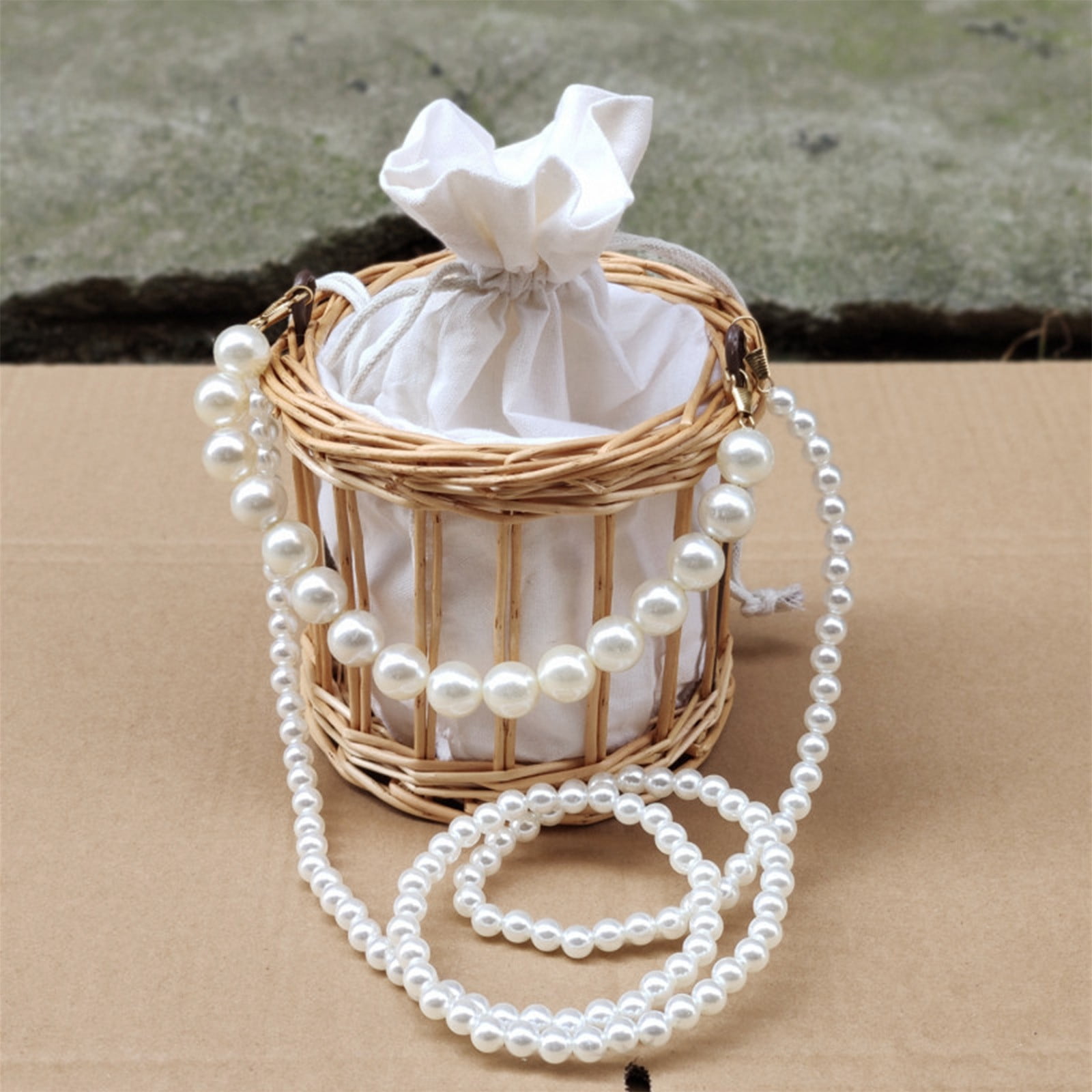 Handbag Rattan Woven Basket, Woven Bag Cute Hanging Basket, Lightweight ...