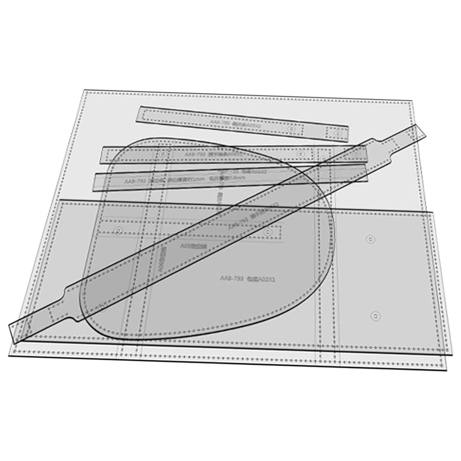 Handbag Template Leather Templates Aab-793 Handbag Make Crafting Bag ...