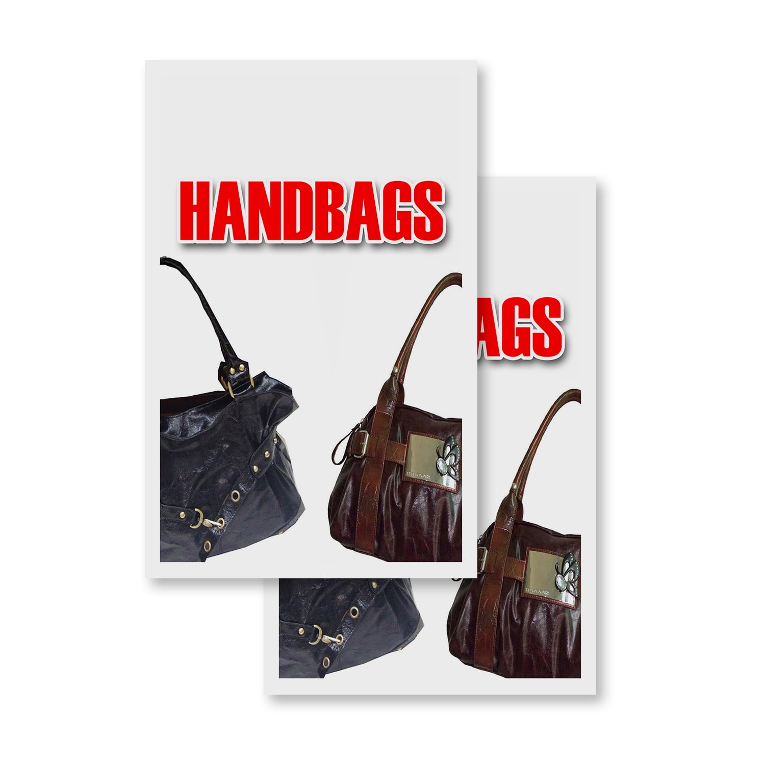 Handbags (2-PACK) 24" x 36" Vinyl Decals | Sign Insert Peel & Stick ...