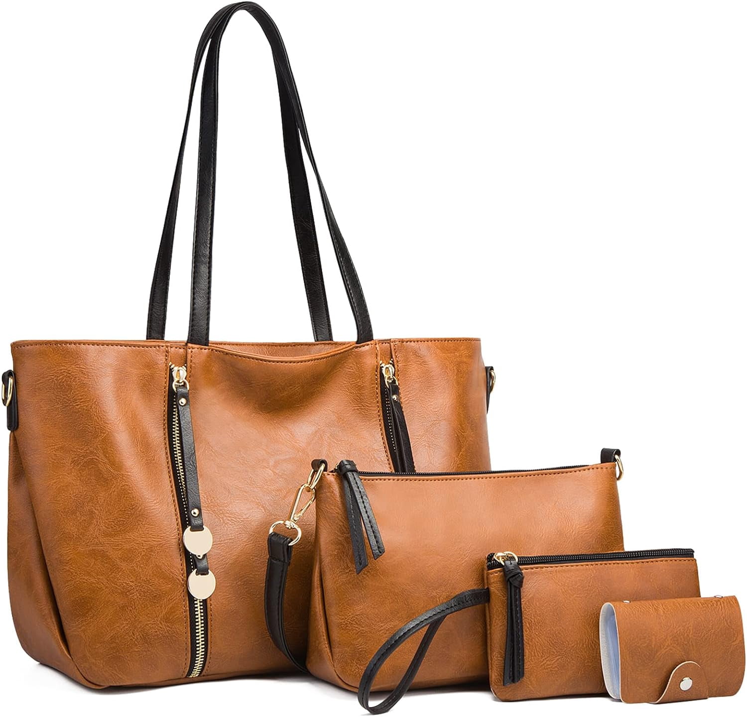 Handbags for Women Fashion Tote Bags PU Leather Shoulder Bag Top Handle ...