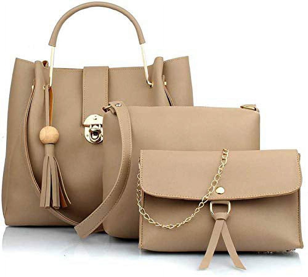 Handbags for Women Shoulder Bags Tote Satchel 3pcs Purse Set - Walmart.com