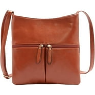 Le Donne Leather Three Slip Crossbody Shoulder Bag LD-9500 - Walmart.com
