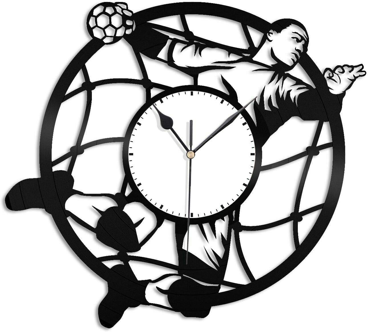 Handball 3D Wall Clock Vinyl Wall Clock,Vinyl Record Clock Wall Art ...
