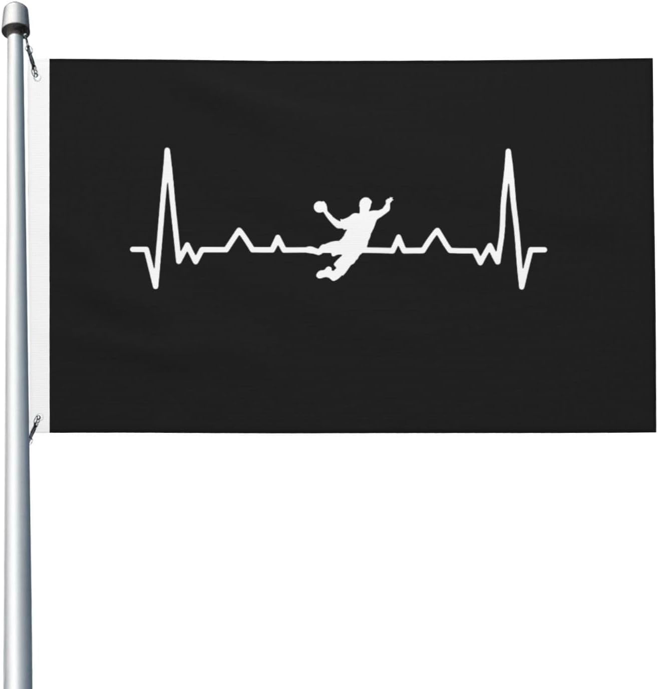 Handball Heartbeat Flag Garden Flag 3x5ft Double Sided Printing Indoor ...