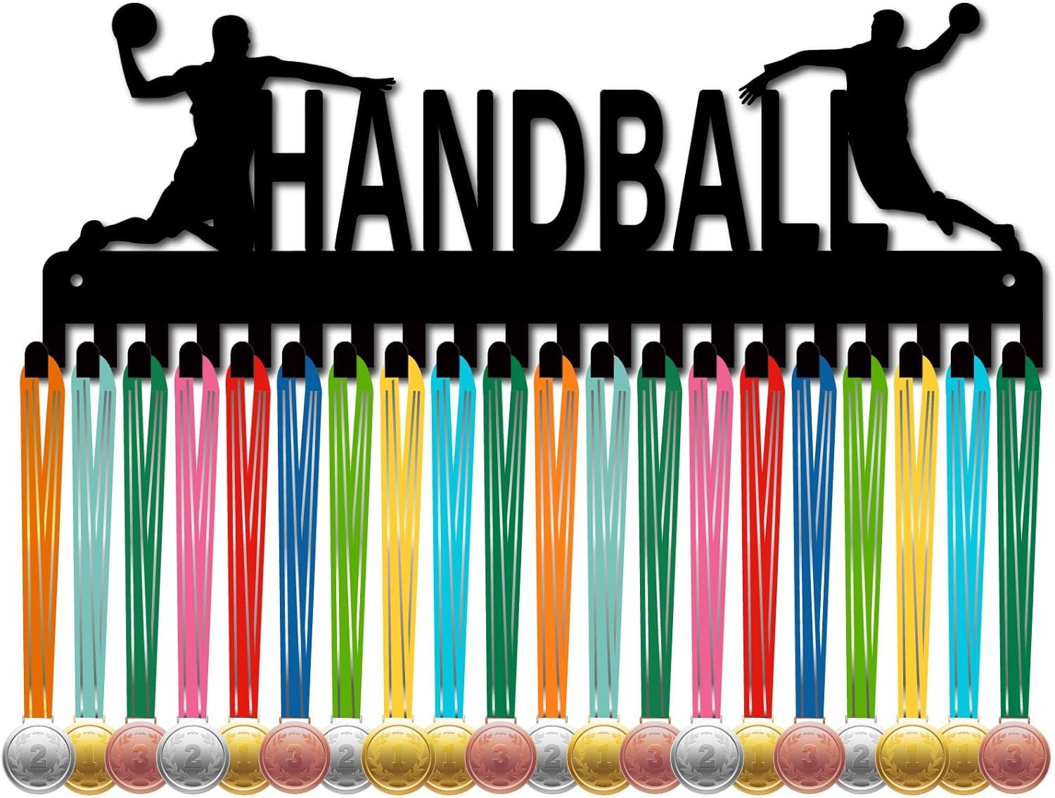 Handball Medal Hanger Sports Medal Holder Display Award Lanyard Ribbons ...