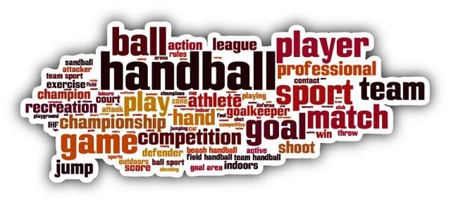 Handball Word Cloud Car Sticker Phone Decal Water Bottle Stickers Car ...
