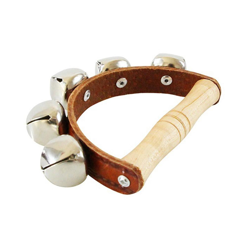 Handbell Hand Bells with 5pcs Jingle Bells Wood Handle Q3 Toy ...