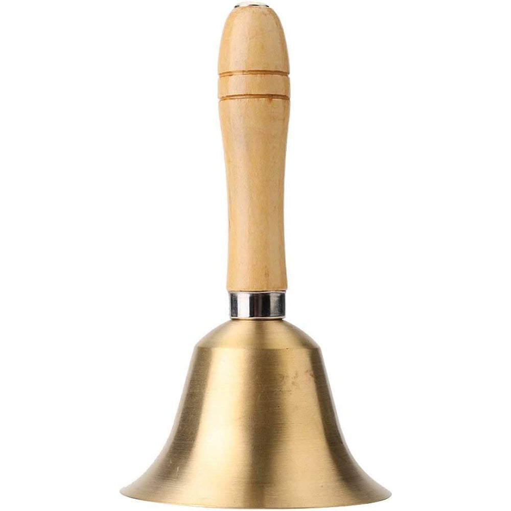 Handbell - brass solid wood handle hand bell, very loud hand bell, big ...