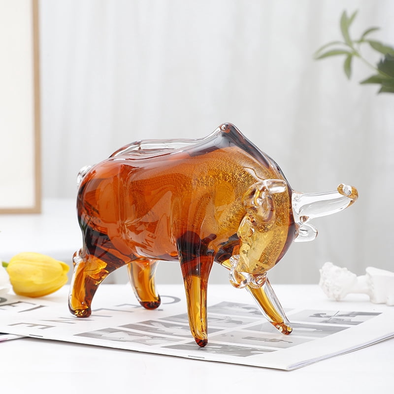 Handblown Glass Ox Sculpture · Lucky Home Art Decor - Walmart.com