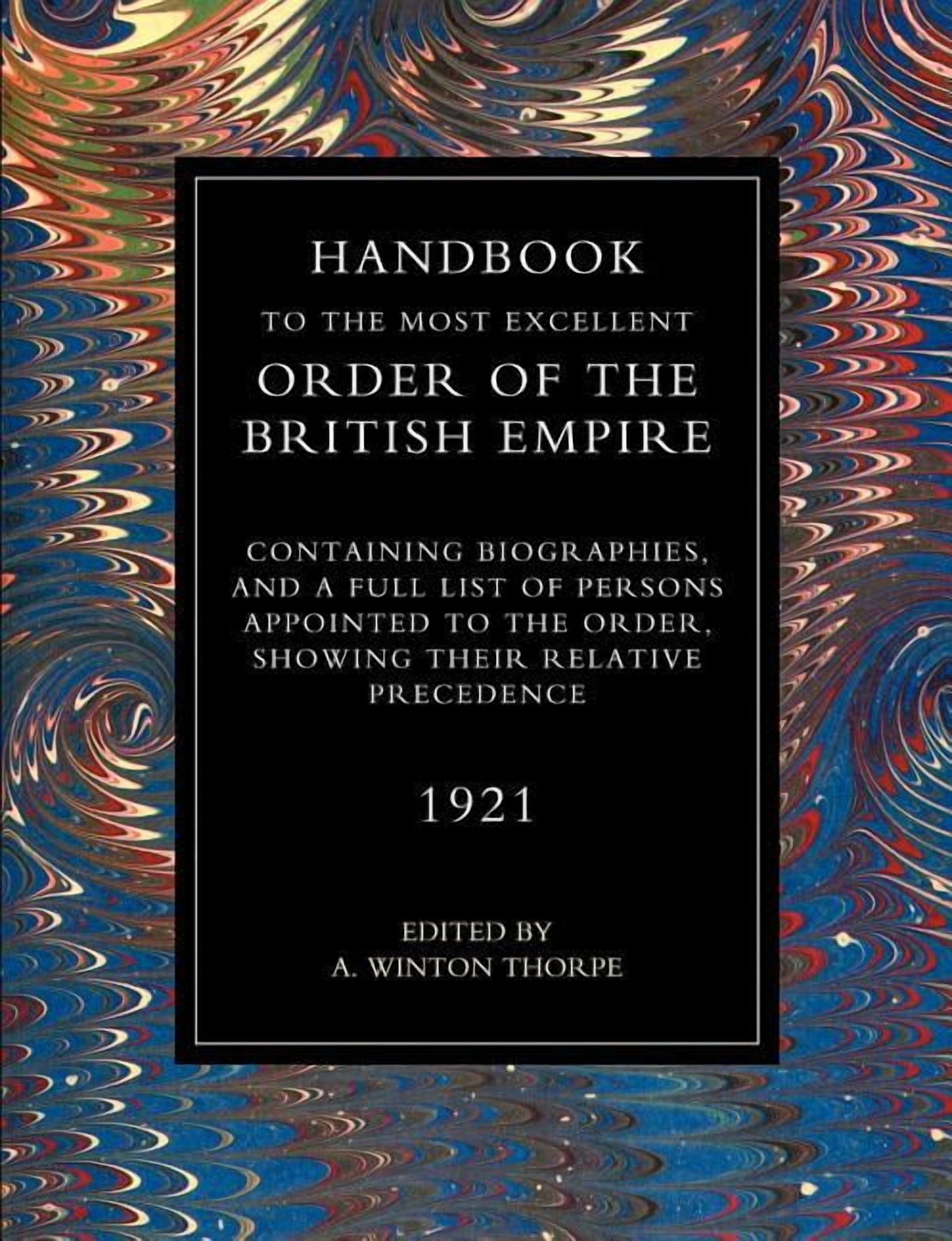 Handbook to the Most Excellent Order of the British Empire - Walmart.com