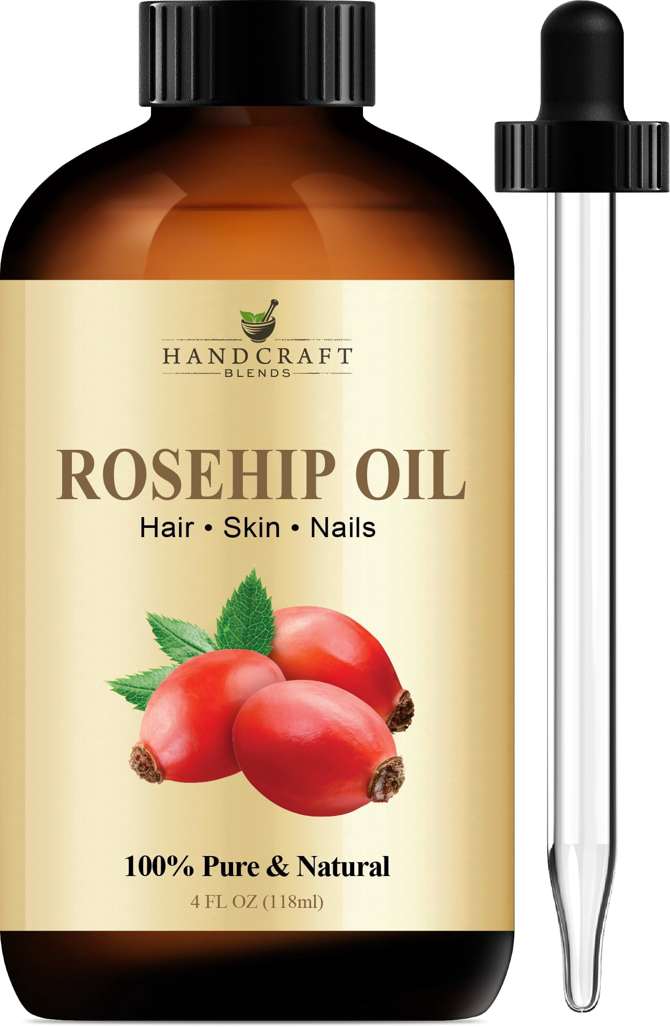 Handcraft Blends Rosehip Oil IFF17 - 4 Fl Oz - 100% Pure and Natural ...
