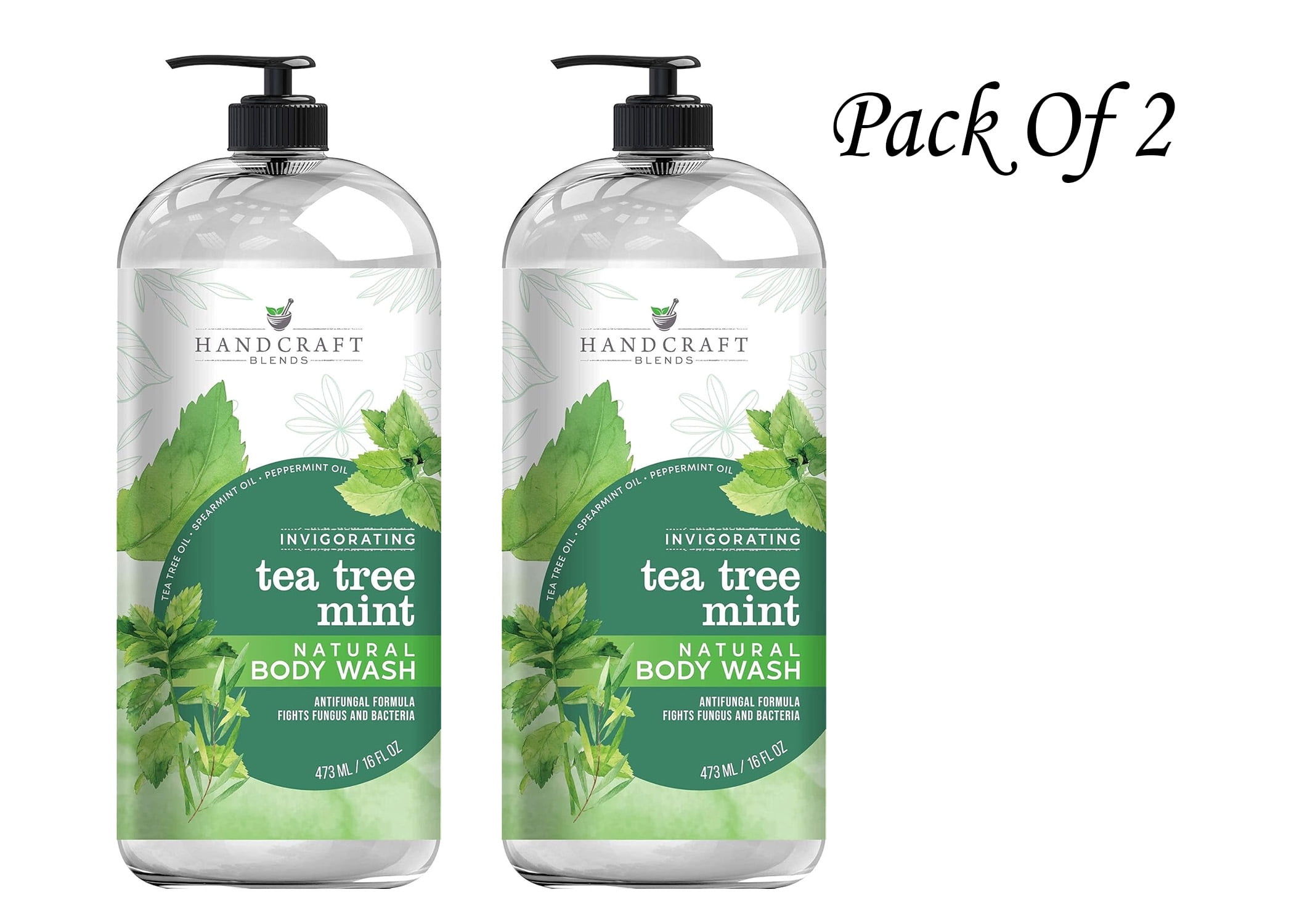 Handcraft Blends Tea Tree Mint Body Wash 16 oz - Extra Strength Body ...