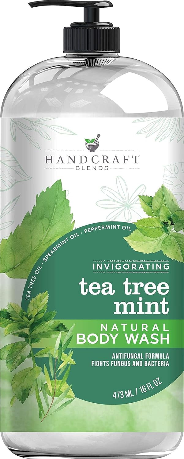 Handcraft Blends Tea Tree Mint Body Wash 16 oz - Extra Strength Body ...