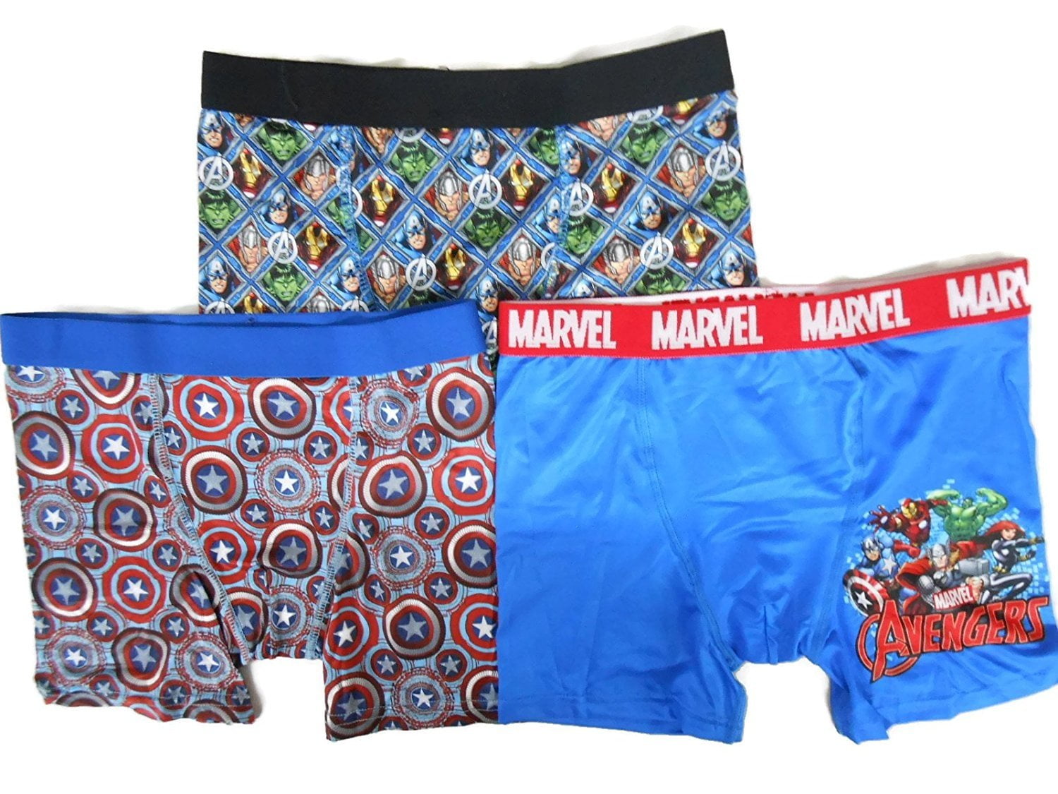 Handcraft Marvel 3-Pack Boys Athletic Boxer Briefs Spandex Blend Hulk ...
