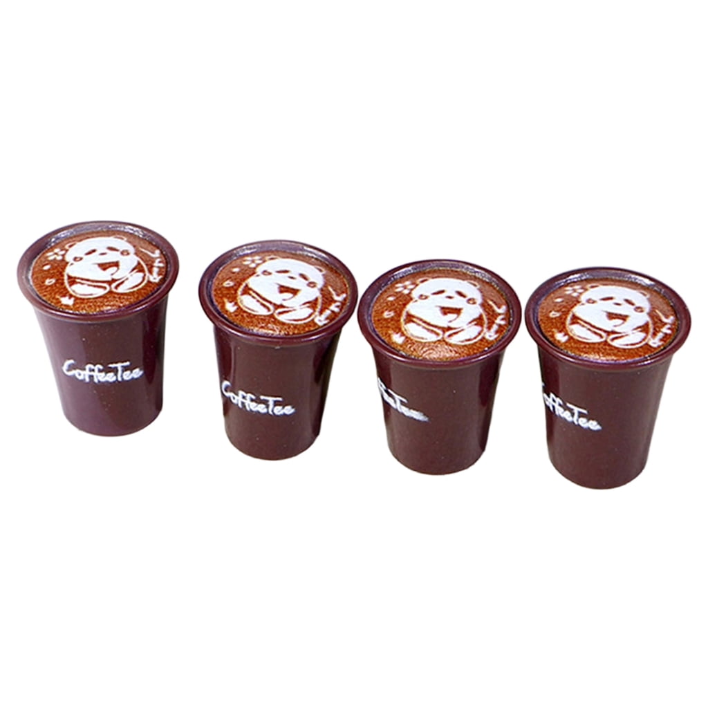 Handcraft Resin Coffee Cup Model With Latte Detailing Display Piece For ...