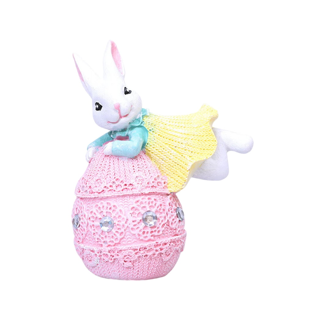 Handcraft Resin Rabbit Figurines Ornamentation for Living Room Shelf ...