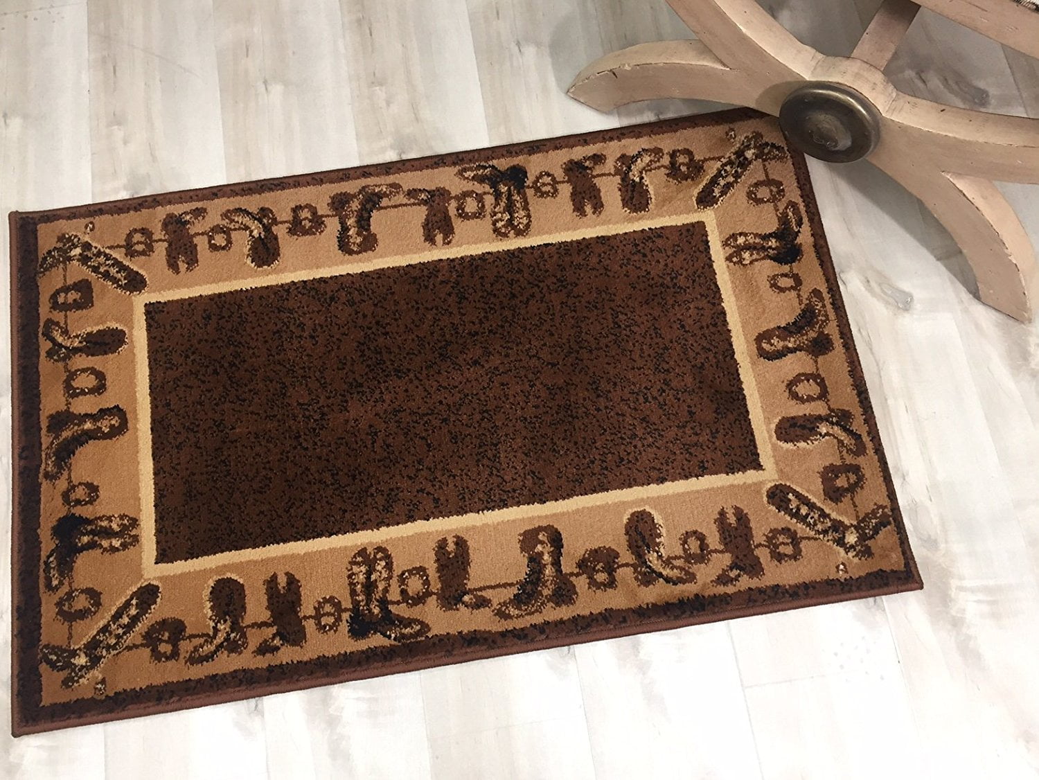 Handcraft Rugs Cabin Rug Lodge, Cabin Nature and Animals Area Rug ...