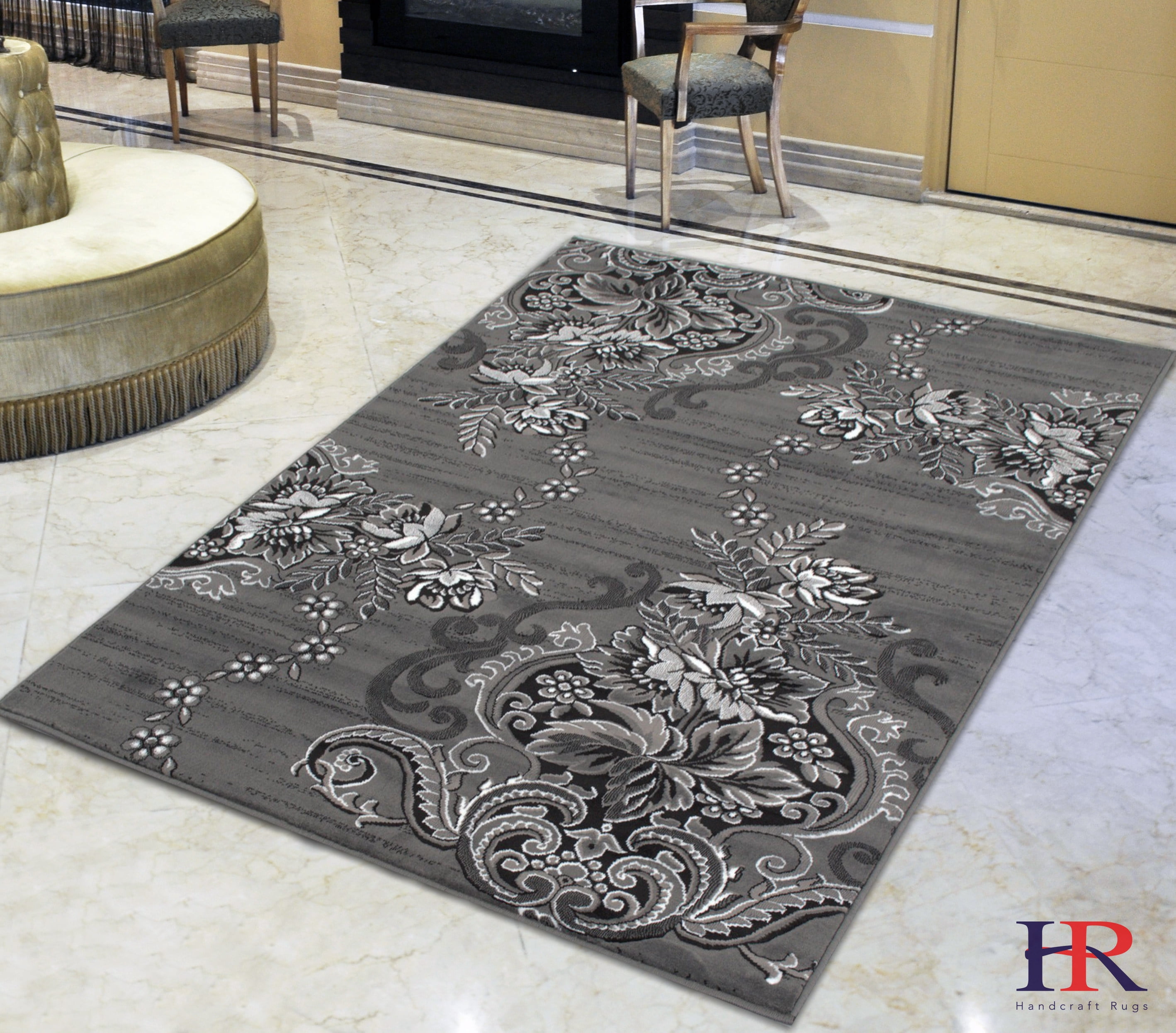 Handcraft Rugs - Grey, Silver, Black, Abstract Area Rug Modern ...