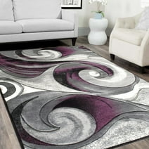 Handcraft Rugs-Swirls Abstract Design Modern Contemporary Hand Carved ...