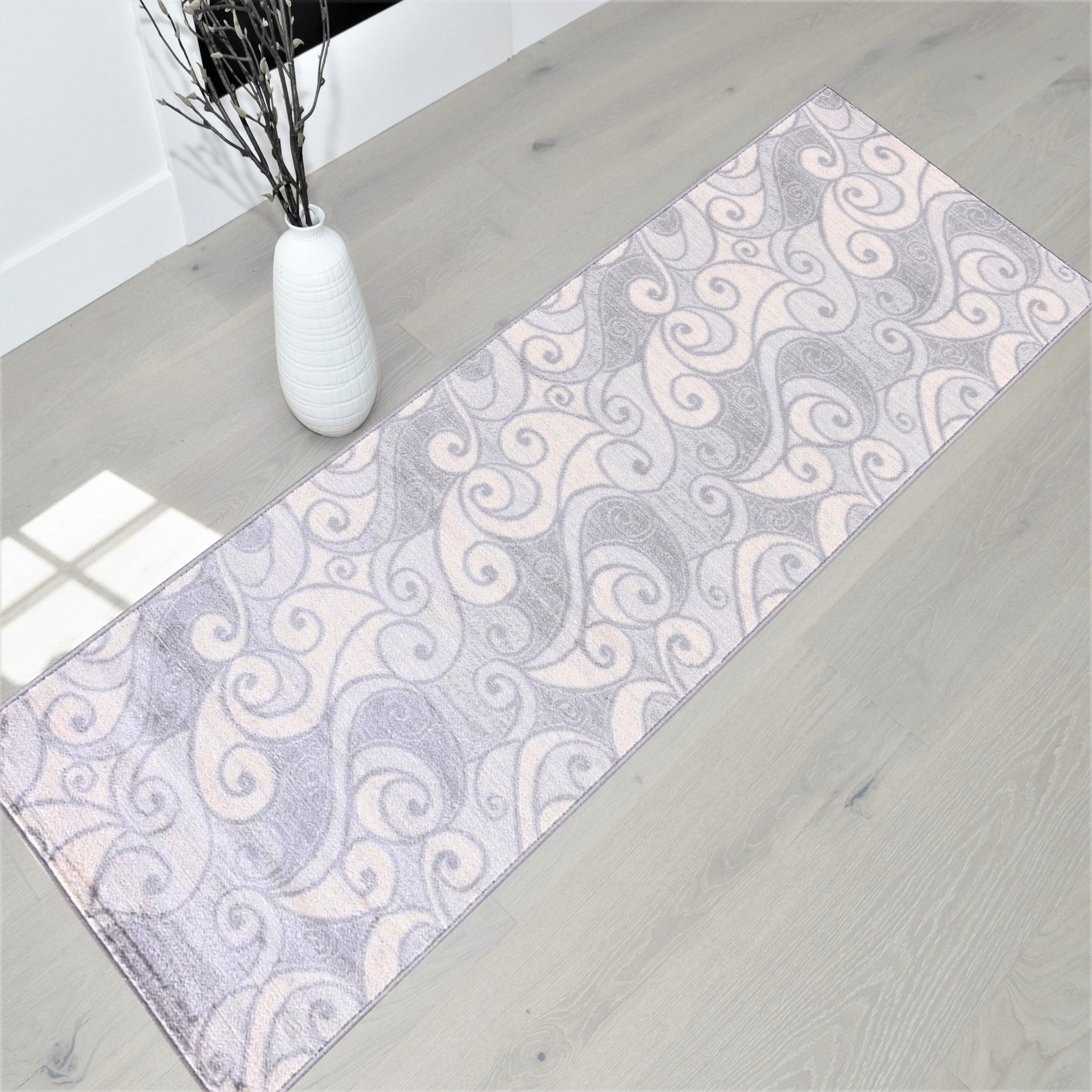 Handcraft Rugs-Swirls Rugs/Luxury Livingroom Modern Soft/Smooth-Silver ...