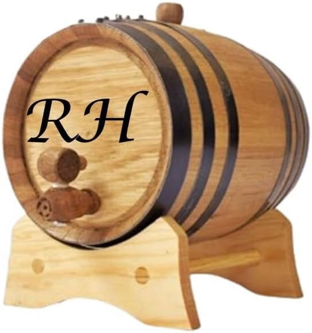 Handcrafted 1/2 Gallon (2 Liter) Oak Aging Barrel - Perfect for Whiskey ...