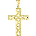 Handcrafted 10kt Gold Infinity Cross Charm Pendant - Walmart.com