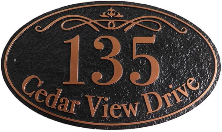 Handcrafted Address Plaque - House Sign Number Wall Plaque Personalized ...