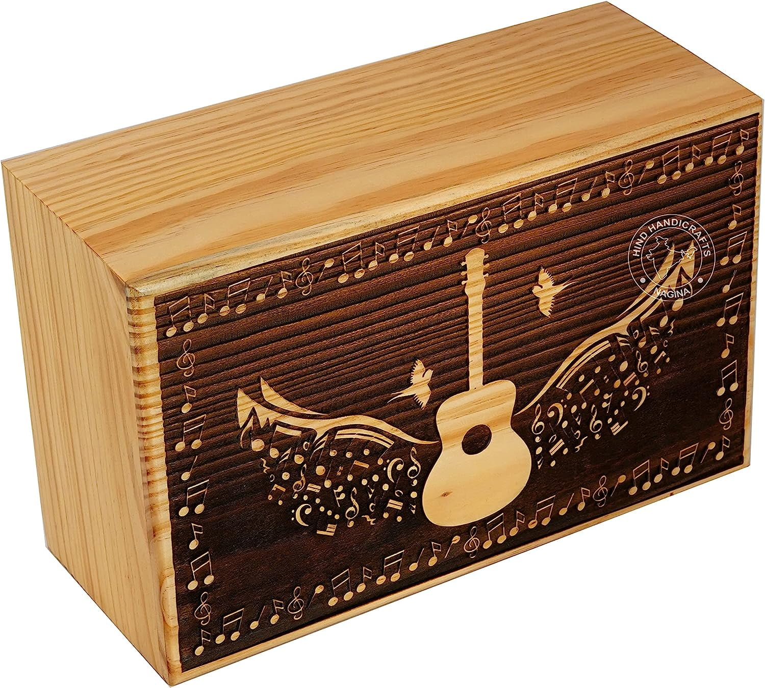 Handcrafted Angel Wings Guitar Wooden Cremation Urns for Human Ashes ...