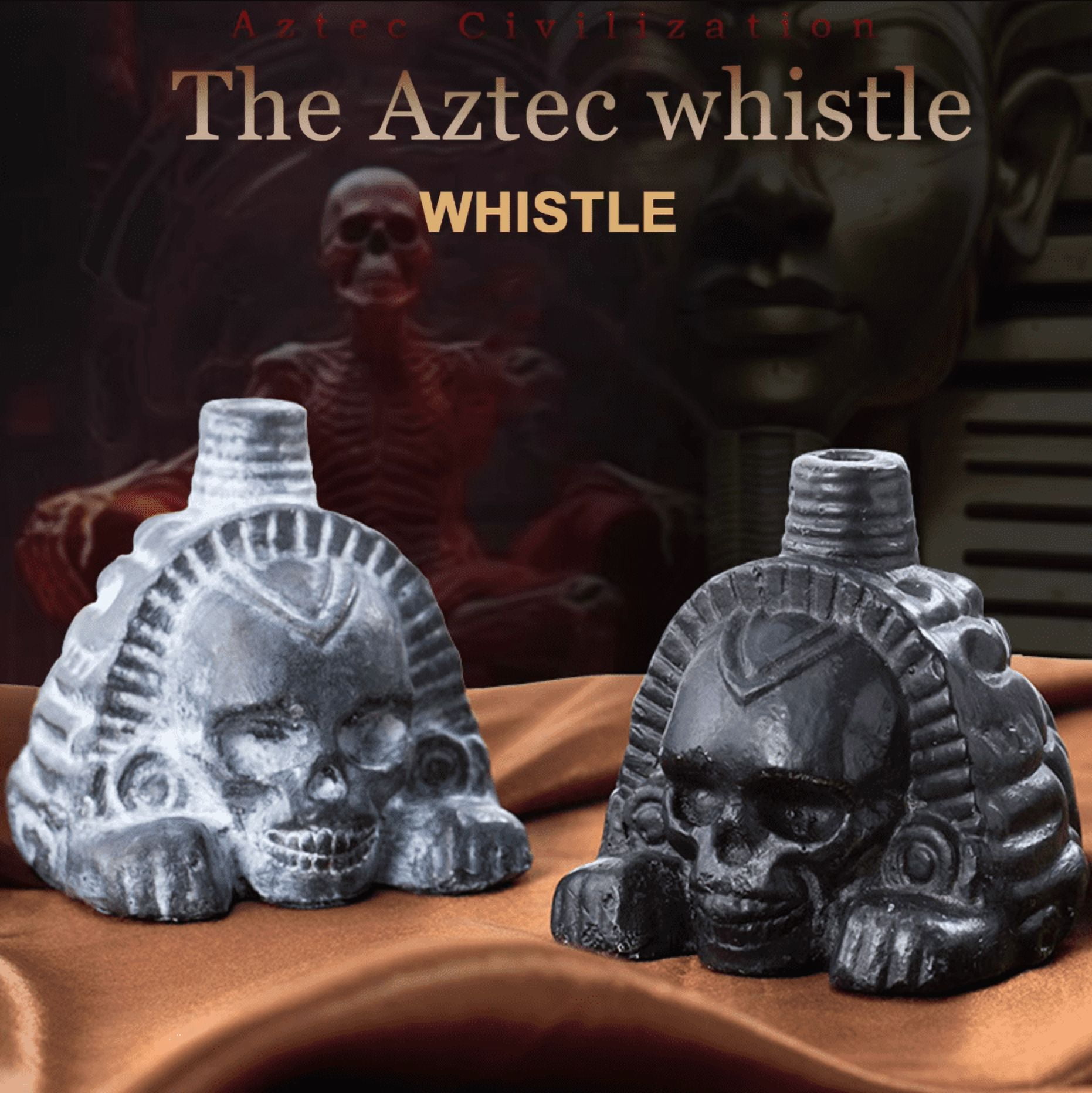 Handcrafted Aztec Lion Body & Human Face Ceramic Whistle, Terrifying ...