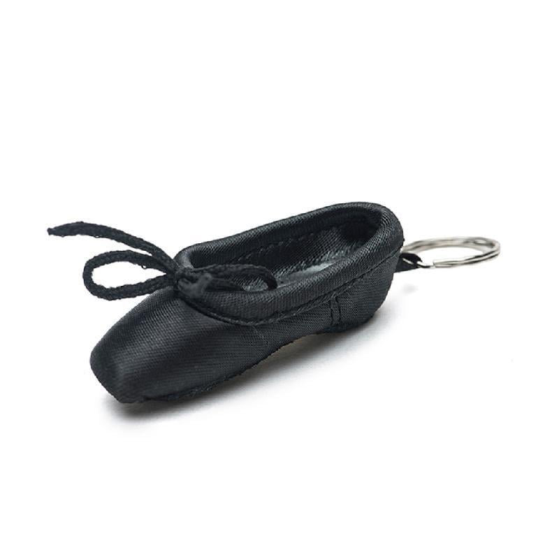 Handcrafted Ballet Shoe Keychain Silk Mini Pointe Shoe Keyrings Elegant ...