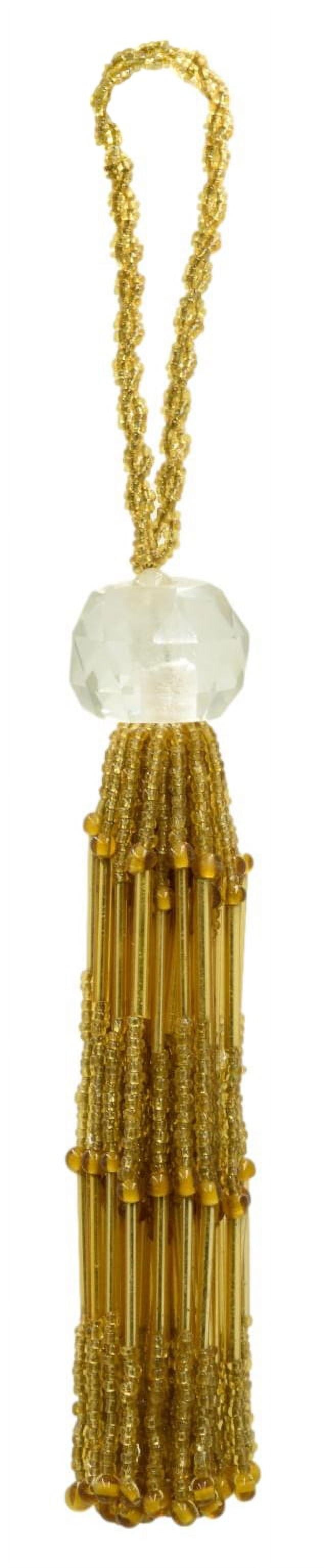 Handcrafted Beaded 6" (15cm) Key Tassel, 3 1/4" (8cm) Loop, Hand-Strung ...