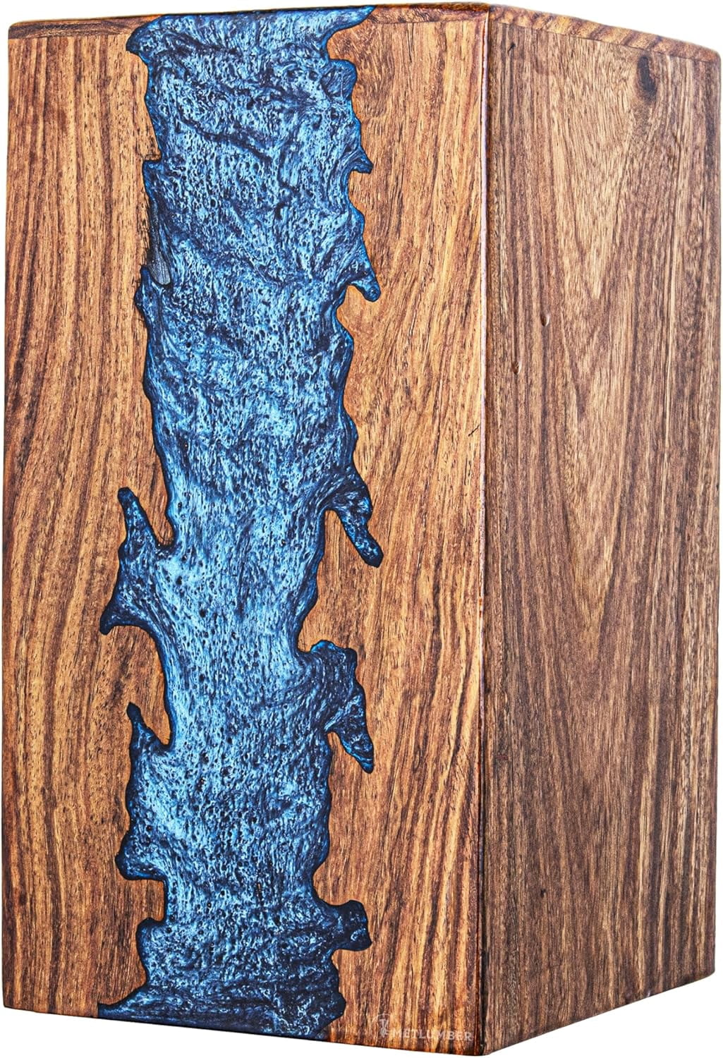 Handcrafted Blue Epoxy River Wooden Cremation Urn for Human Ashes Adult ...